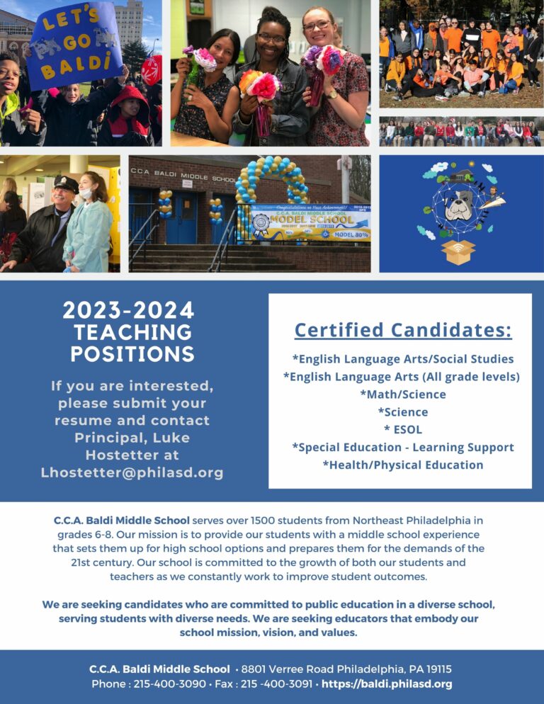 Baldi Middle School – The School District of Philadelphia